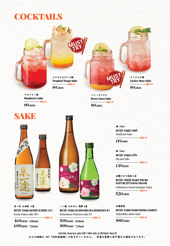 Menu Landmark 81 - Sushikei