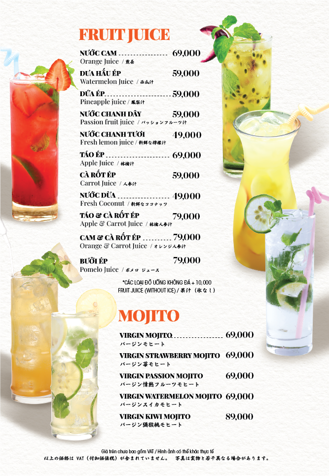 Menu Landmark 81 - Sushikei