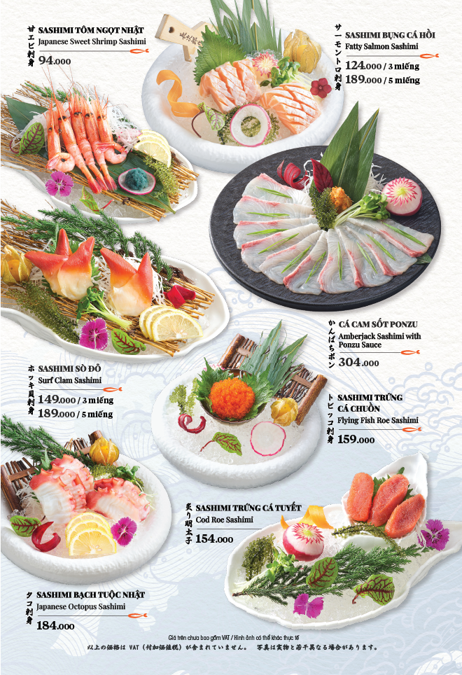 Menu Landmark 81 - Sushikei