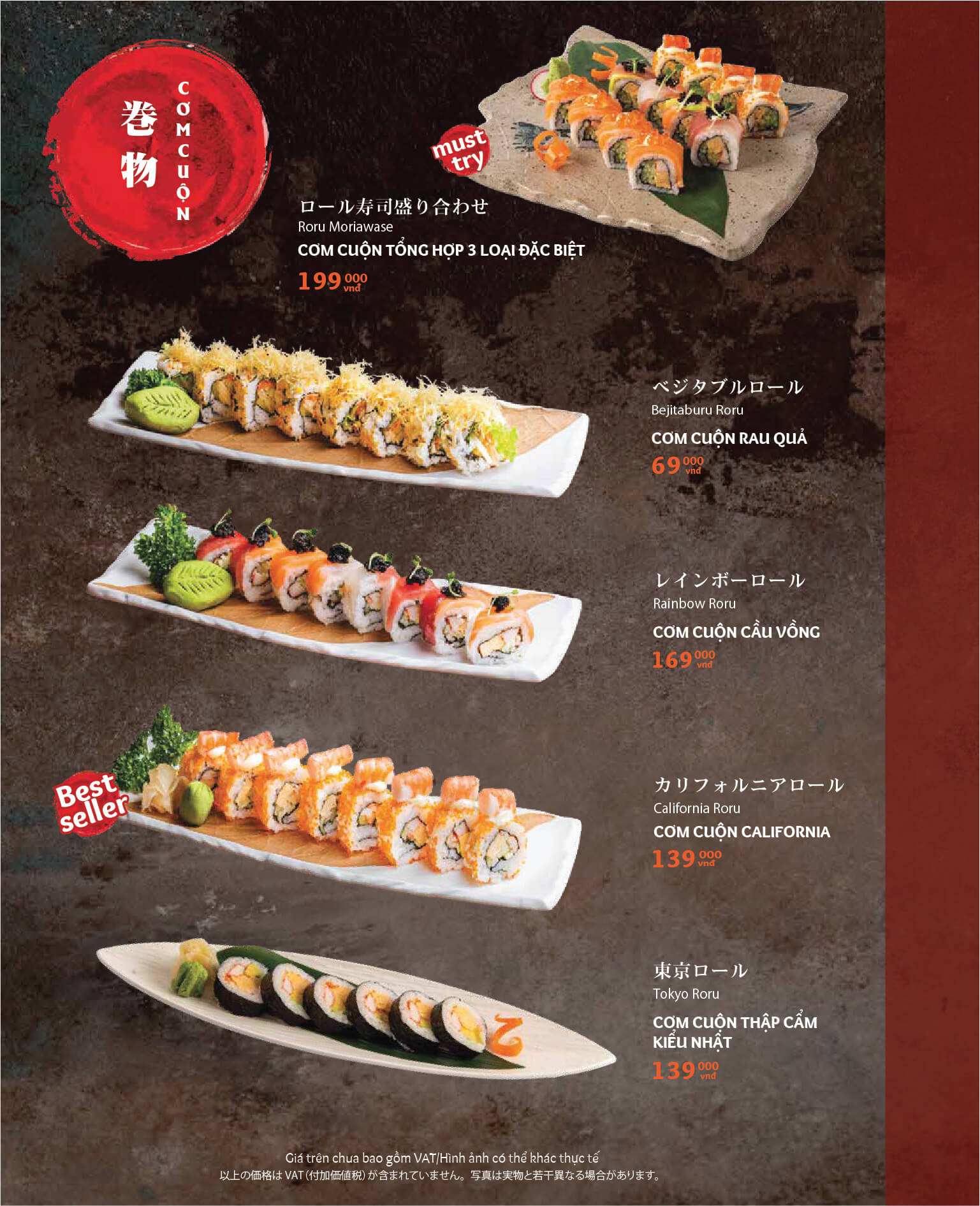 Menu miền bắc - Sushikei