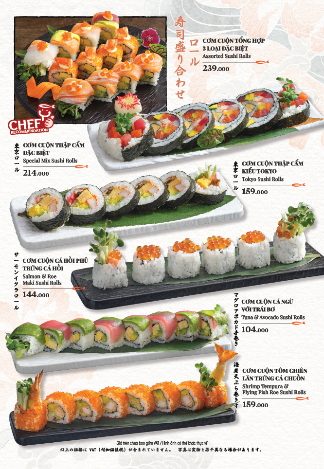 Menu miền Nam - Sushikei